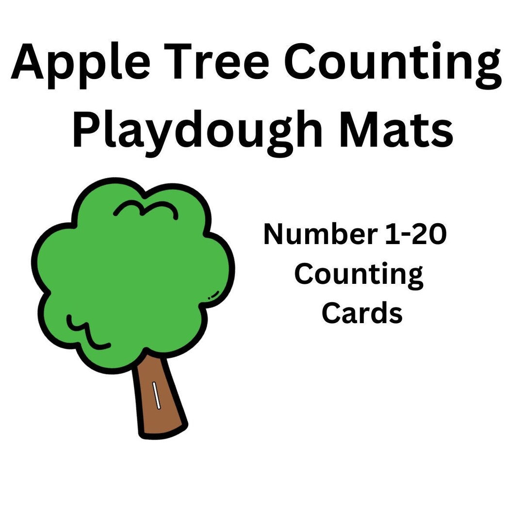 Apple Tree Counting and Playdough Cards Digital Download Cards Only - Etsy