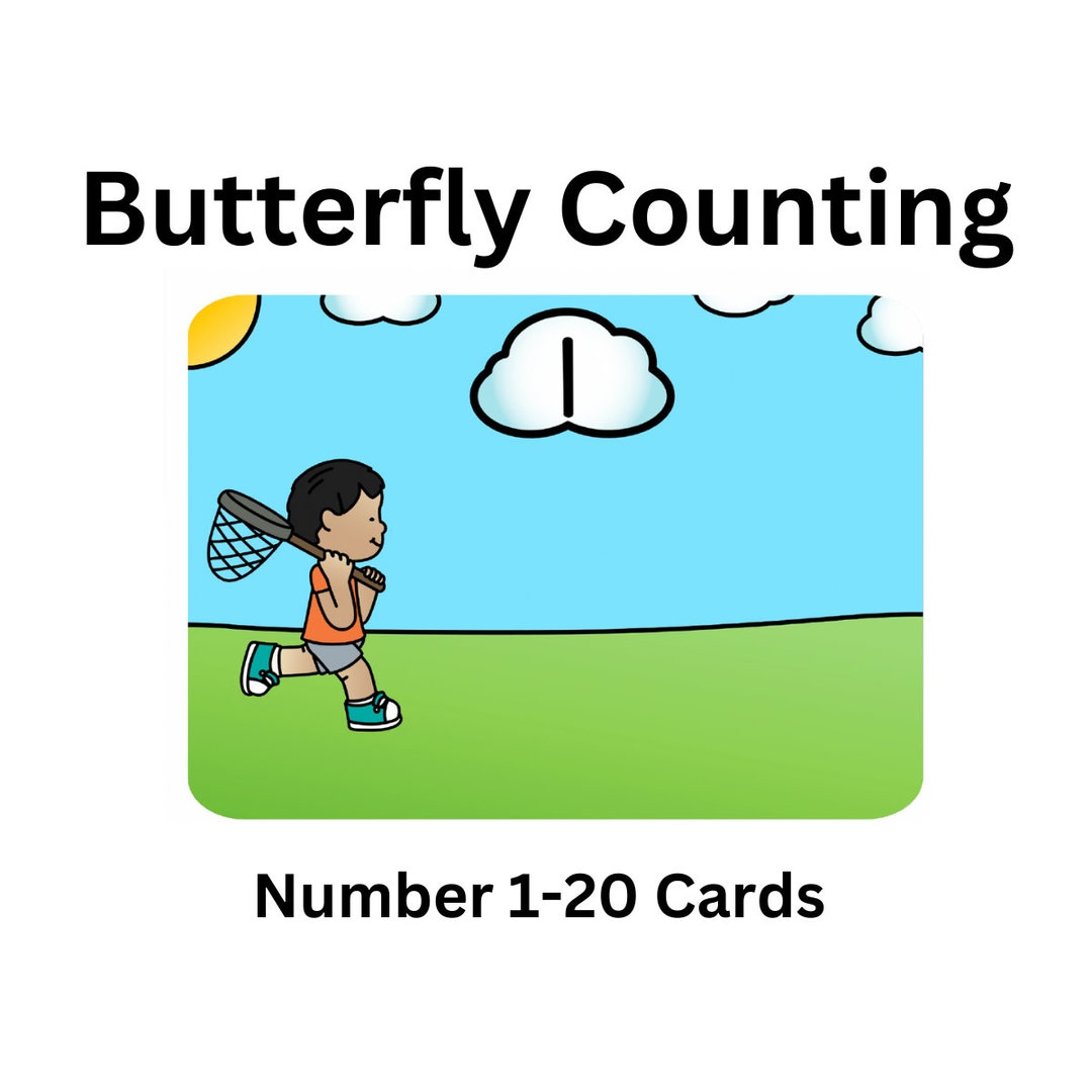 Butterfly Counting Digital Download Cards Only - Etsy