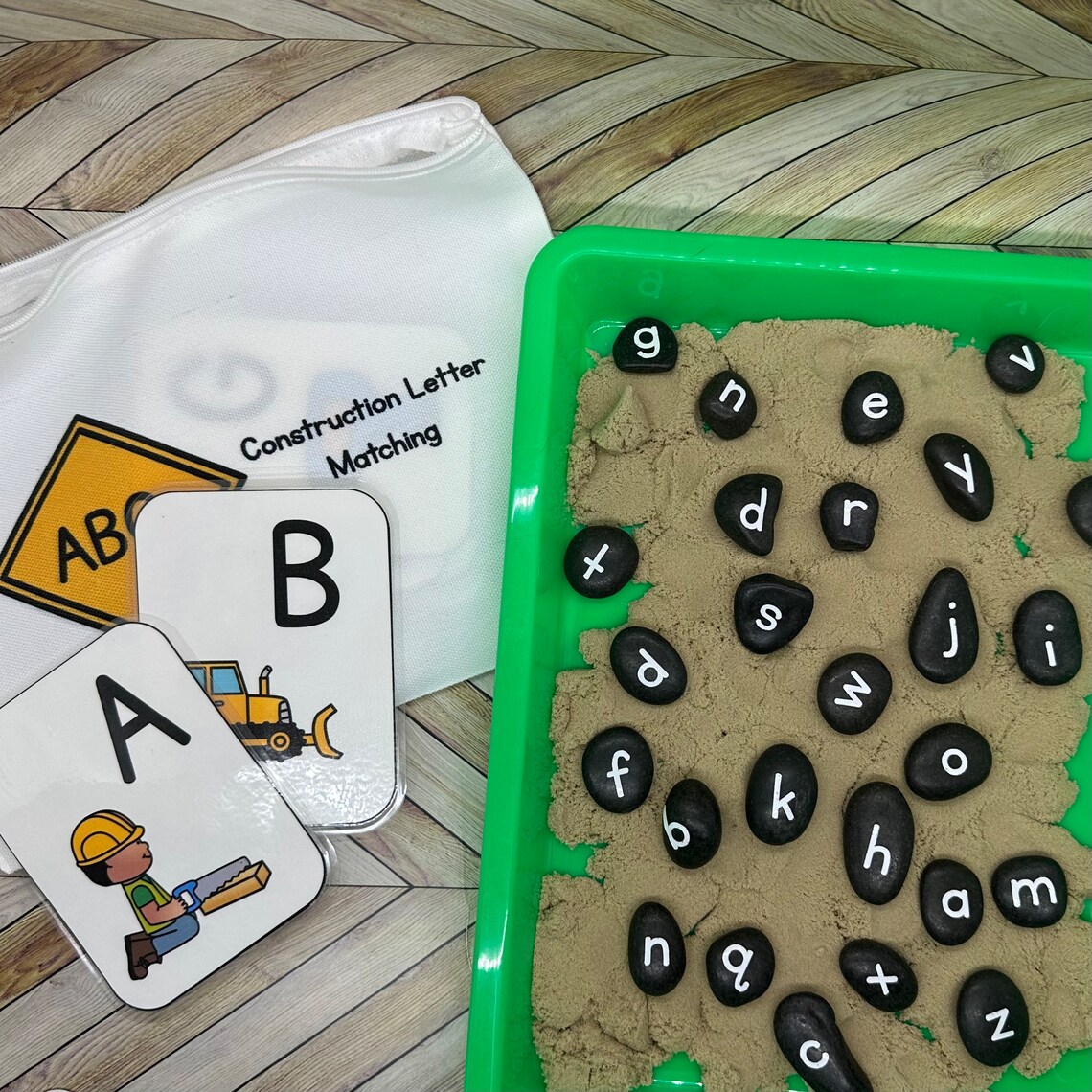 Construction Letter Match Capital Lowercase Letter Matching - Etsy