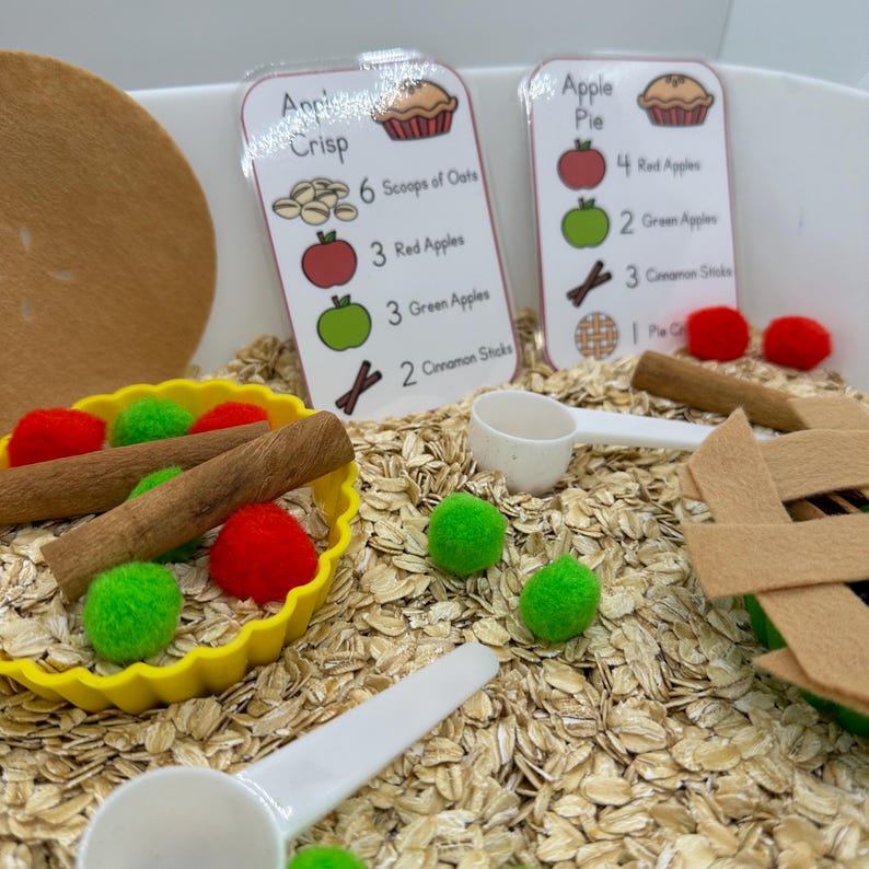 Make an Apple Pie | Sensory Bin | Preschool Apple Unit Study Game ...