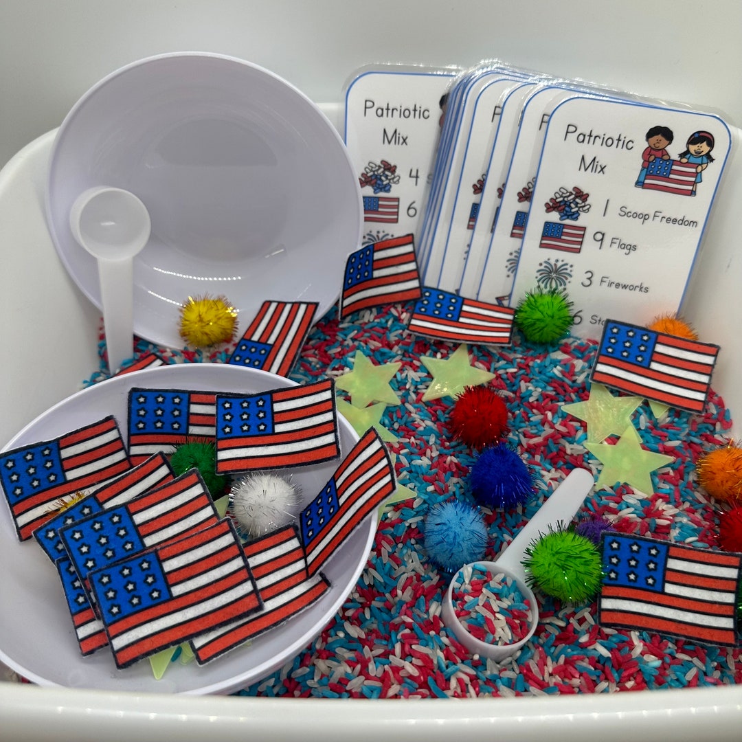 Fourth of July Sensory Bin Preschool Patriotic Unit Study Game ...