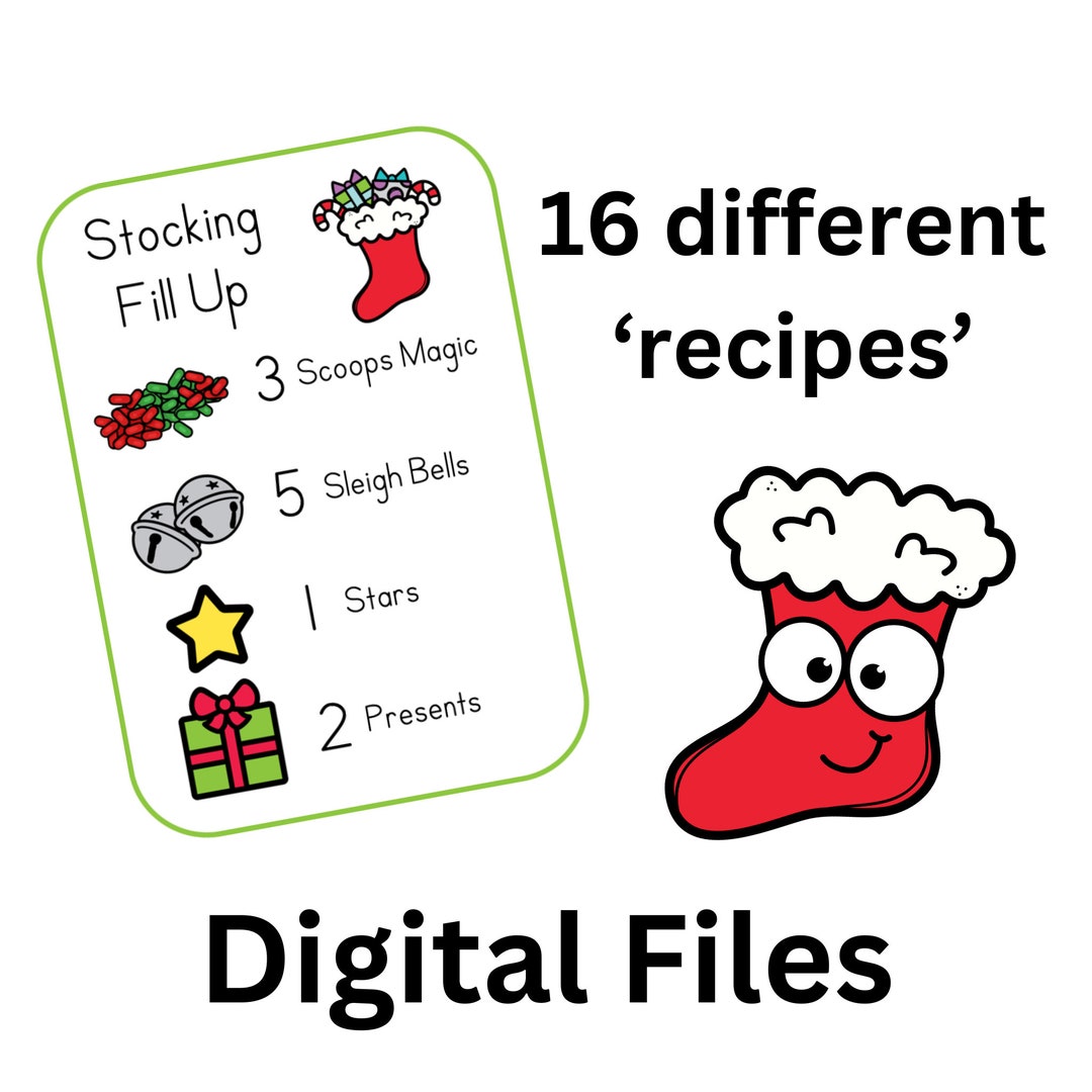 Stocking Fill up Bin Digital Download Cards Only - Etsy