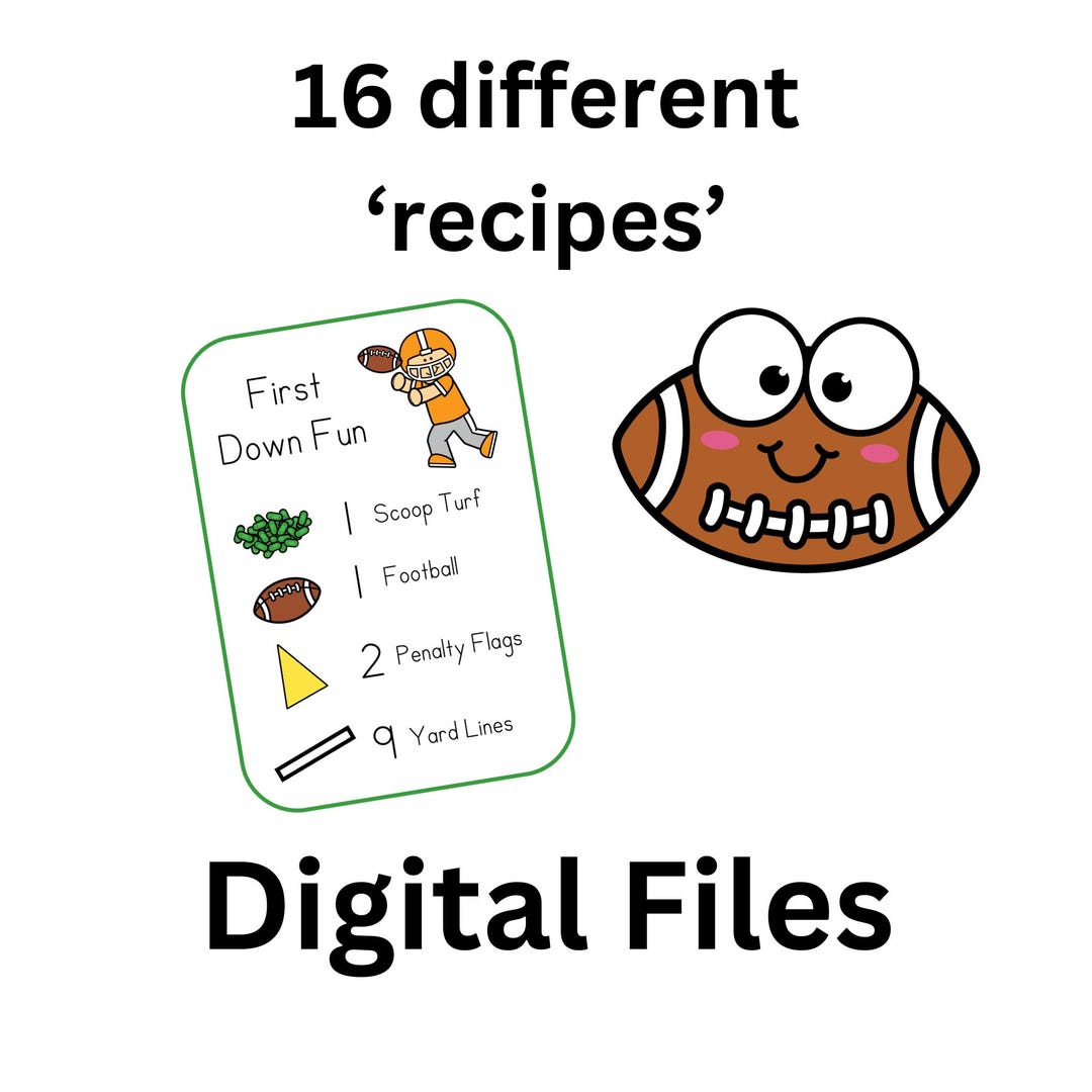 Football First Down Sensory Bin Digital Download Cards Only - Etsy