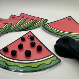 Playdough Counting 1-20 | Watermelon Playdough Mat | Hands on Learning ...
