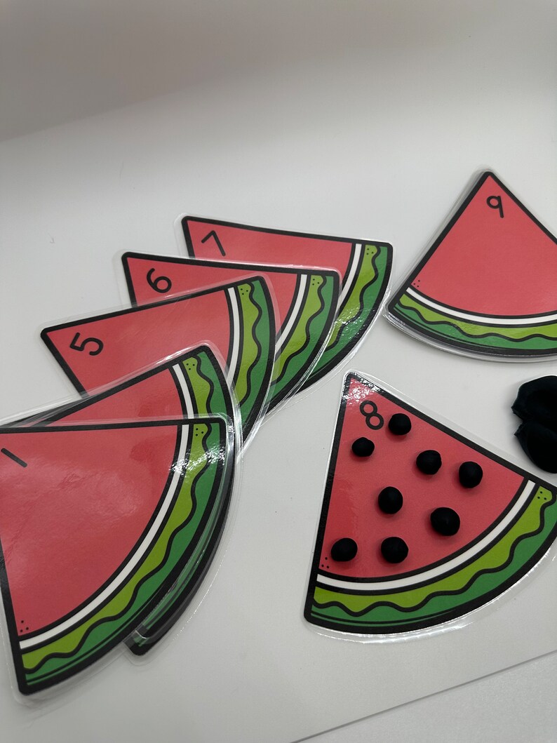 PDF ONLY Playdough Counting 1-20 Watermelon Playdough Mat Hands on ...