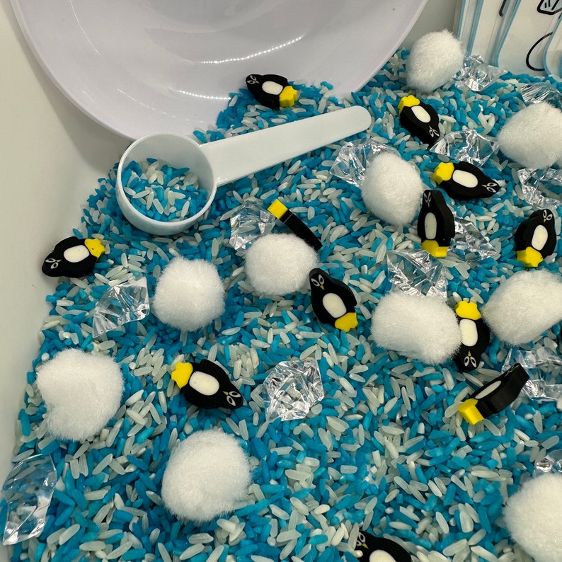 Winter Penguin Sensory Bin | Sensory Bin | Preschool Winter Game ...