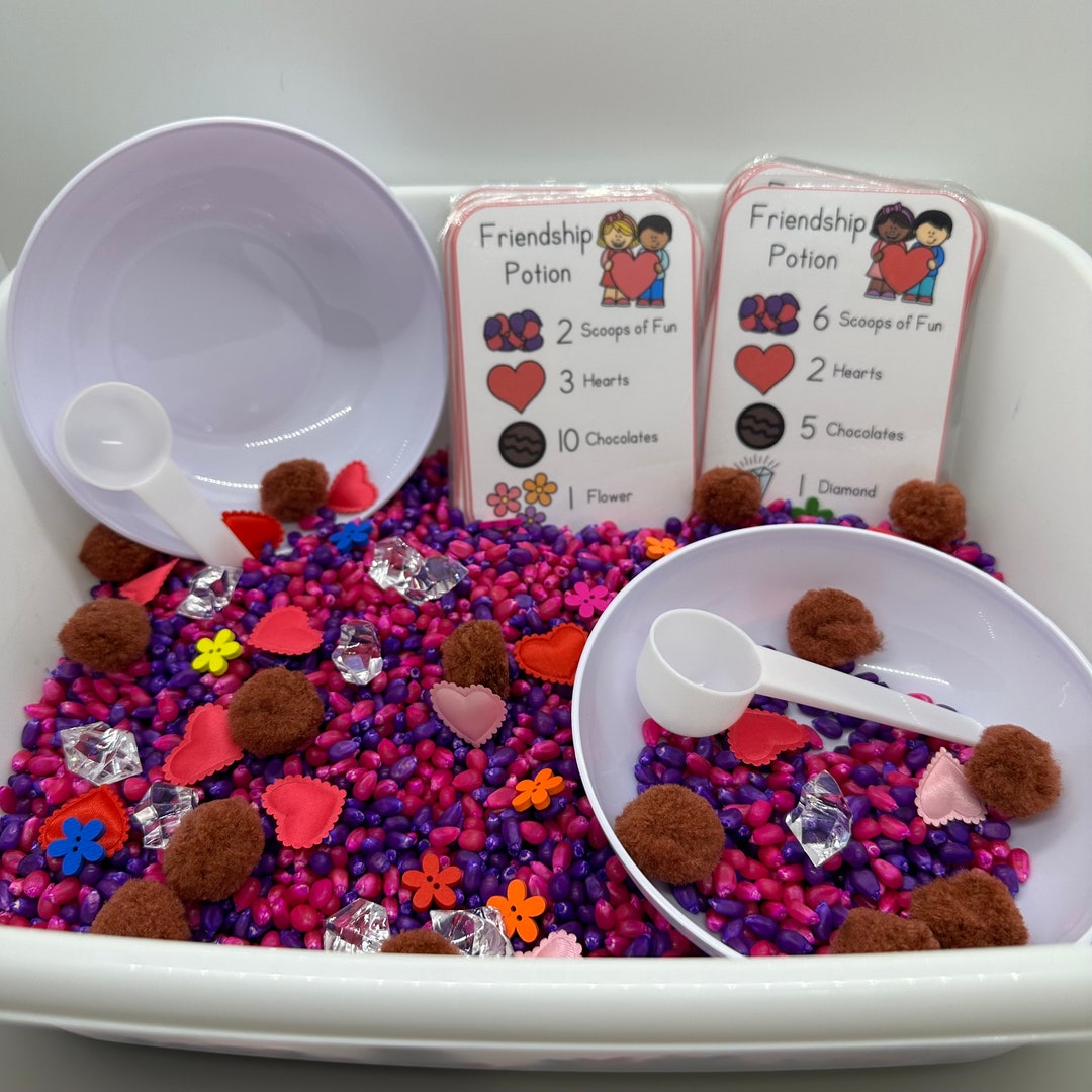 Friendship Potion Sensory Bin Sensory Bin Preschool Valentine Game ...