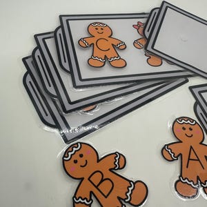 Gingerbread Cookie Letter Matching | Christmas Matching | Capital and ...