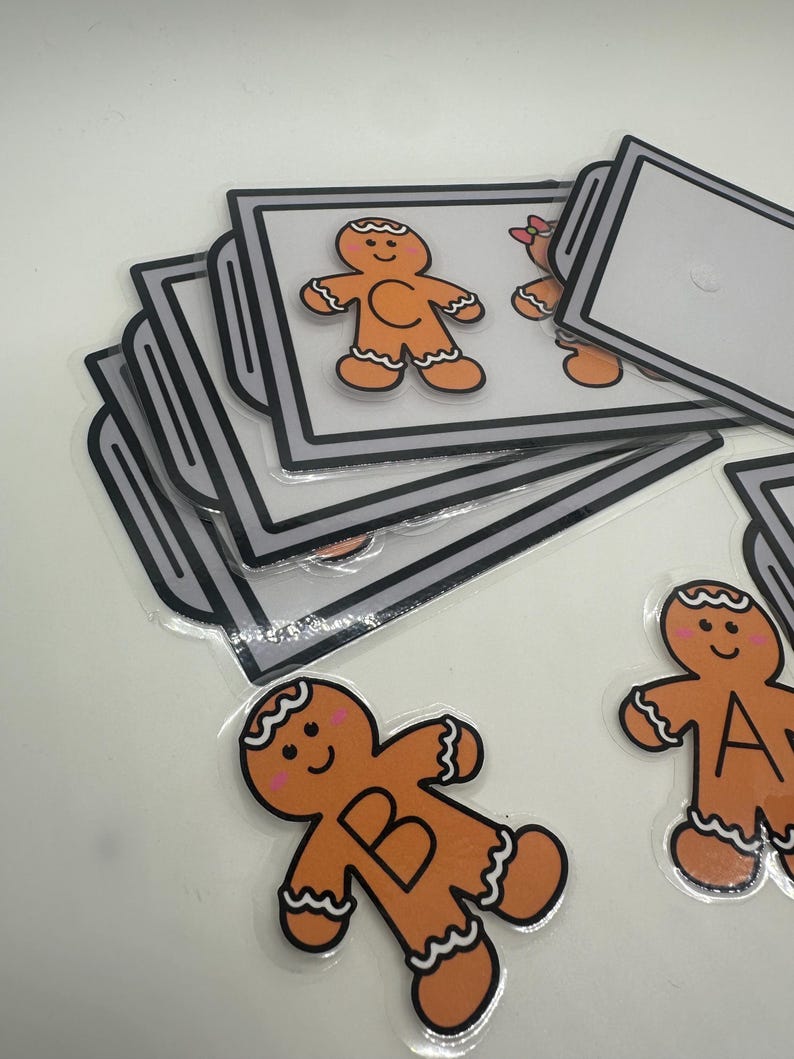 Gingerbread Cookie Letter Matching | Christmas Matching | Capital and ...