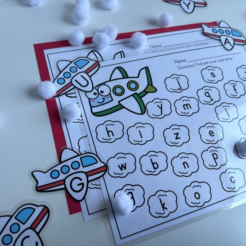 Flying Through the Alphabet Letter Identification and - Etsy