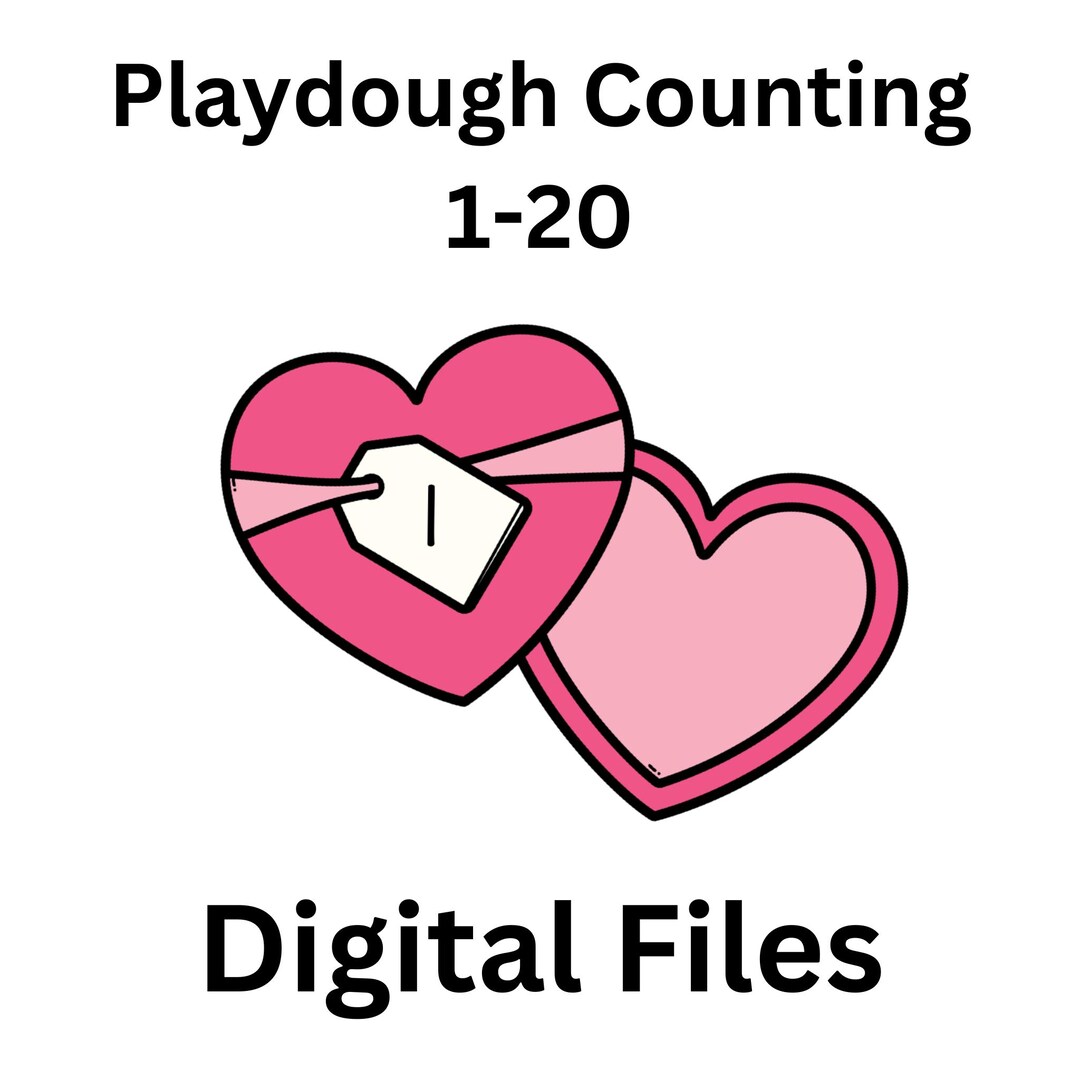 Playdough Valentines Counting Digital Download Cards Only - Etsy