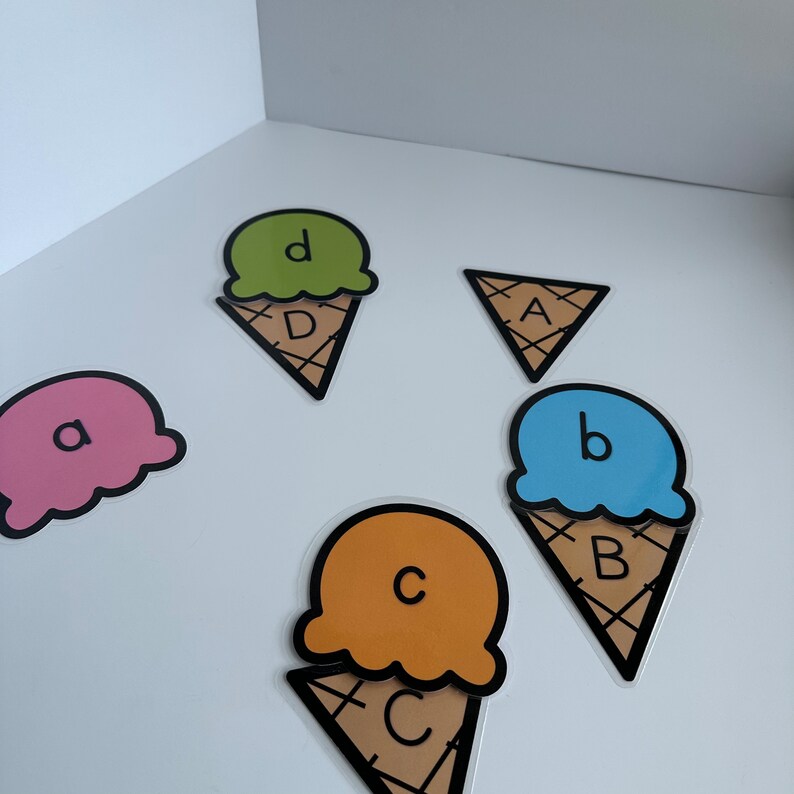 Ice Cream Letter Matching Preschool Summer Learning - Etsy