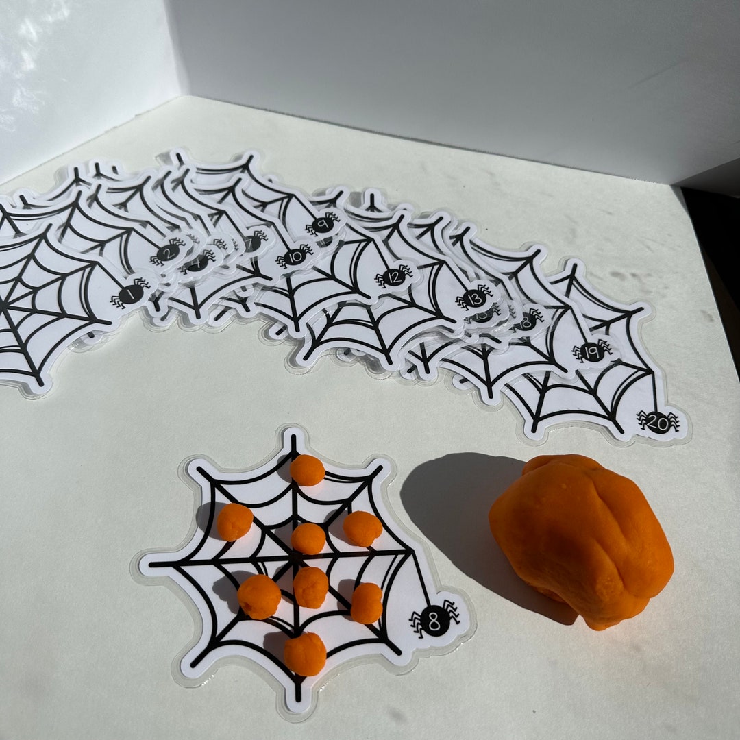 Playdough Counting 1-20 | Spider Playdough Mat | Hands on Learning ...