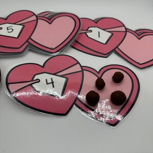 Playdough Counting 1-20 | Chocolate Heart Playdough Mat | Hands on ...