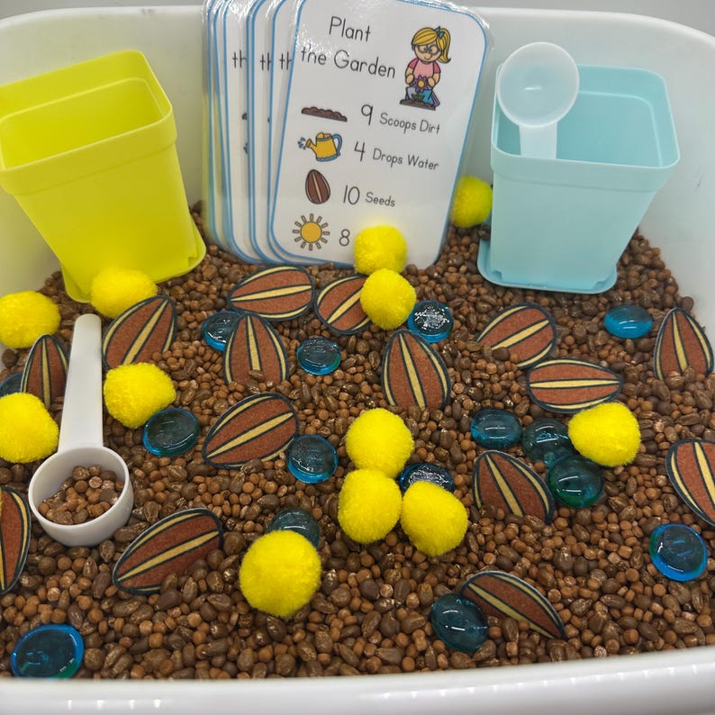 Plant the Garden | Spring Sensory Bin Play | Sensory Bin | Preschool ...