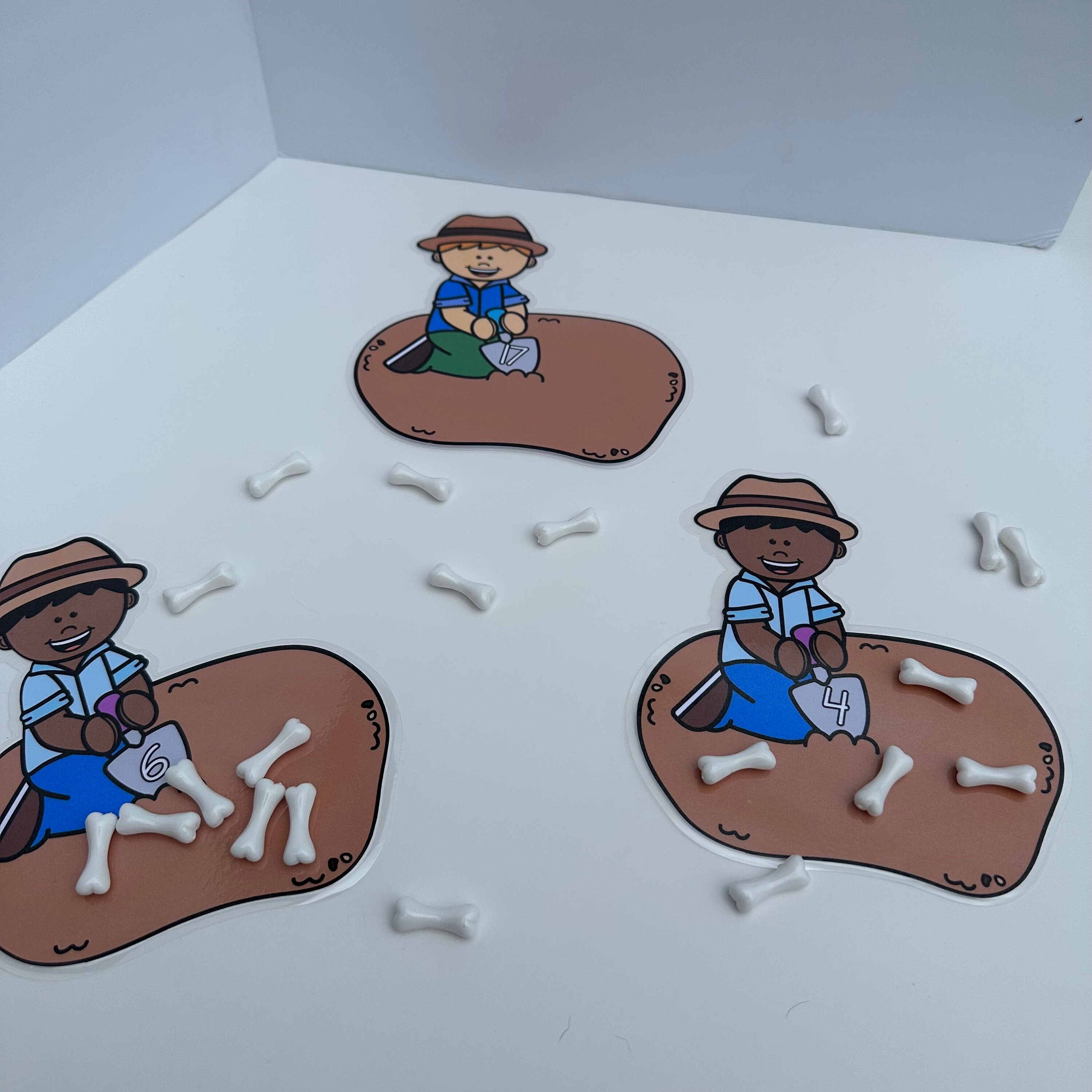 Dinosaur Bone Counting Preschool Centers Counting Game - Etsy