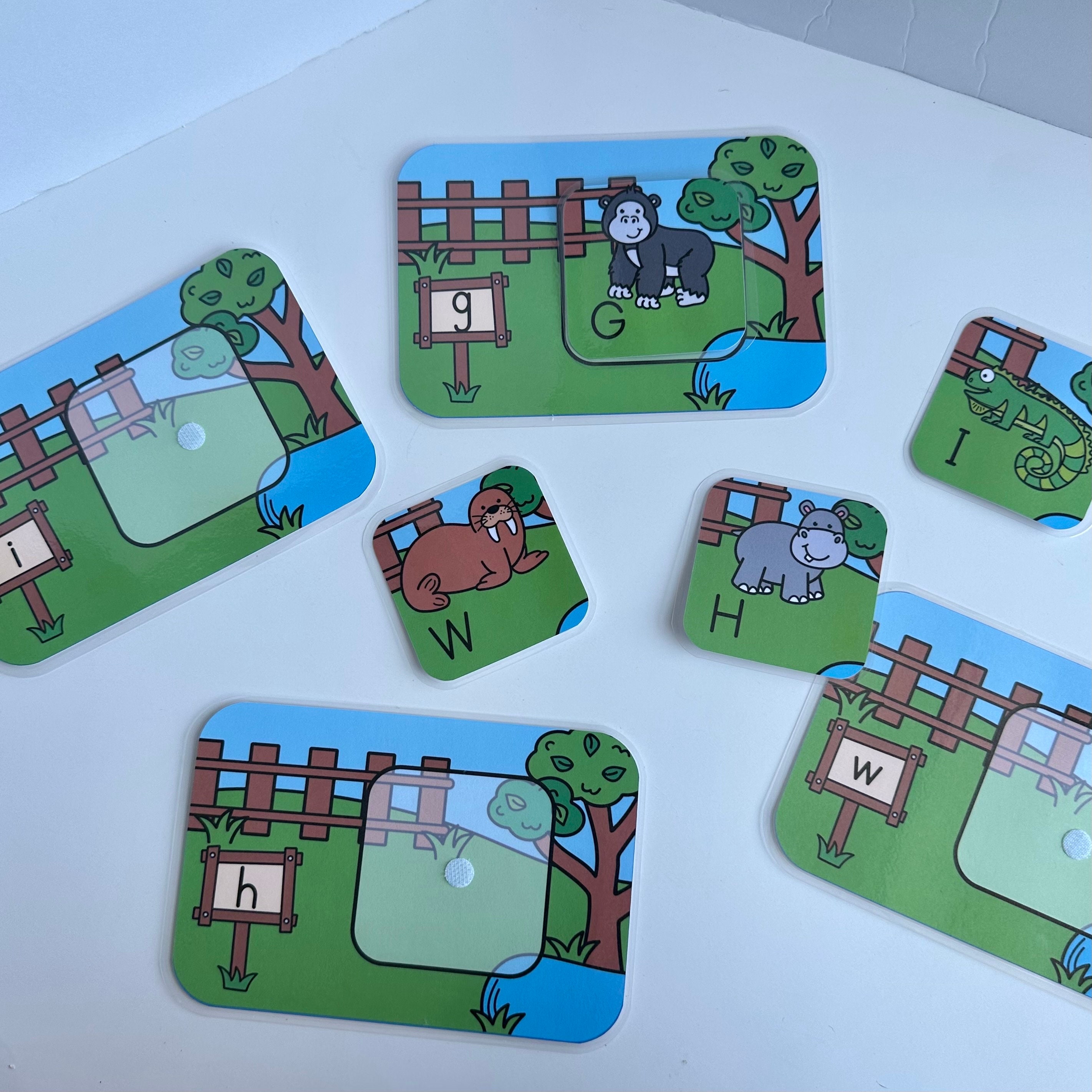 Zoo Habitat Letter Matching Zoo Animal Matching Capital - Etsy