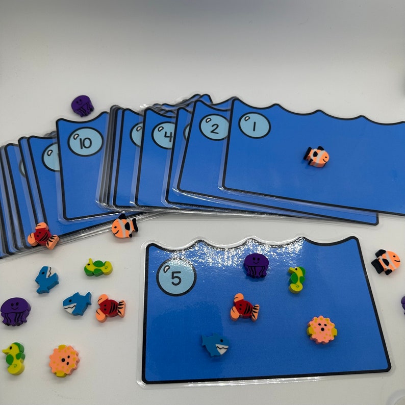 Sea Creature Counting | Preschool Centers Counting Game | Ready to Go ...