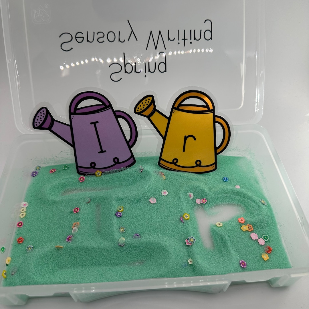 Spring Watering Can Sensory Salt Writing |flower Sensory | Preschool ...
