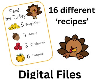 Feed the Turkey Sensory Bin Sensory Bin Preschool Thanksgiving Game ...