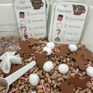 Hot Chocolate Sensory Bin | Sensory Bin | Preschool Winter Game ...