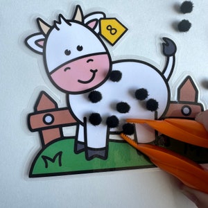 Cow Spot Counting | Farm Animal Learning | Preschool Centers Counting ...