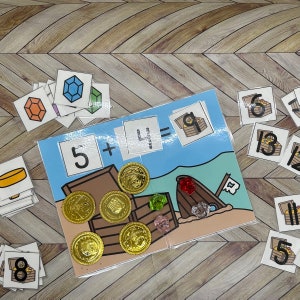 Pirate Treasure Addition Game | Count & Add Pirate Treasure | Pirate ...