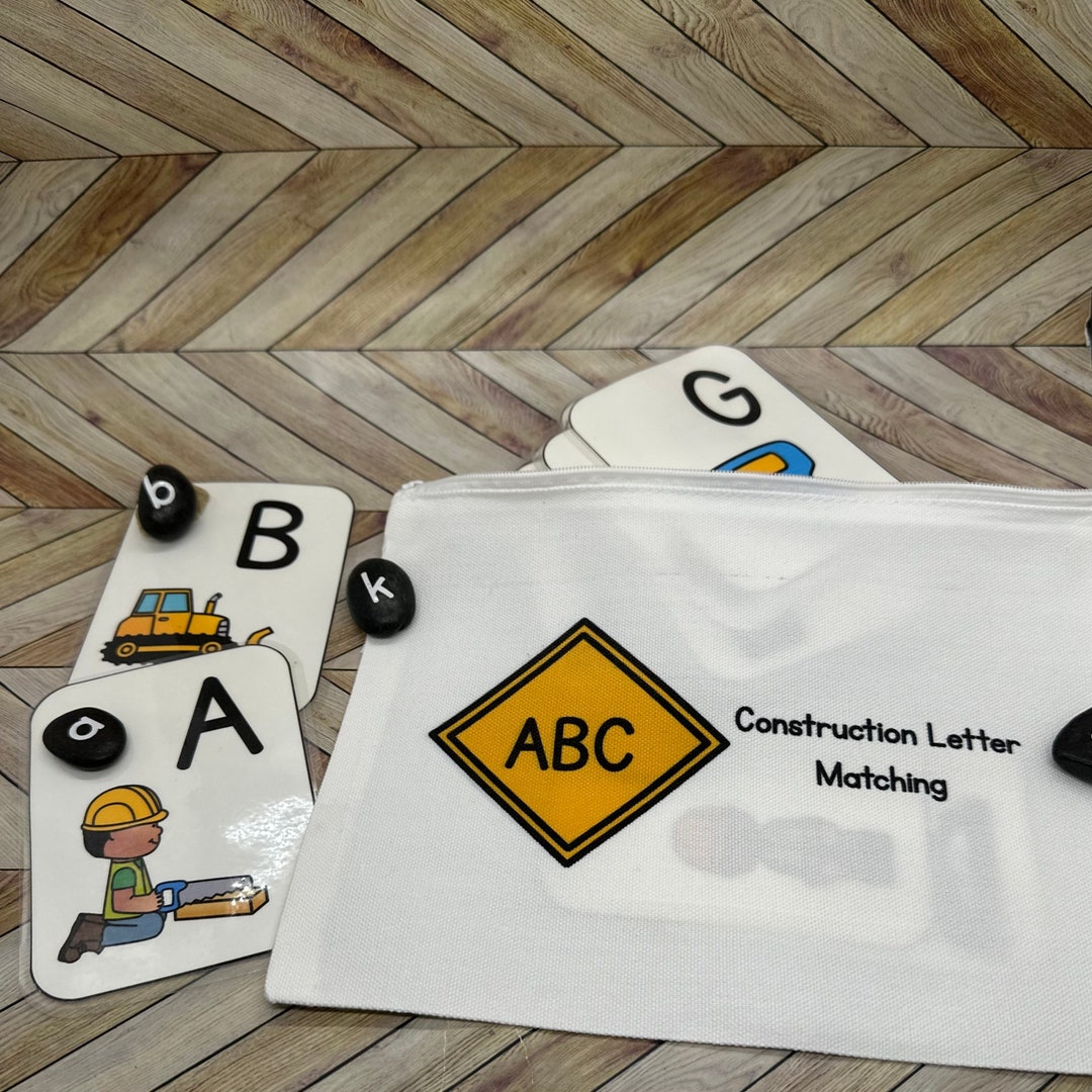 Construction Letter Match | Capital Lowercase Letter Matching Game ...