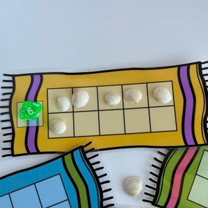 Beach Roll and Count Preschool Counting Count to 10 - Etsy