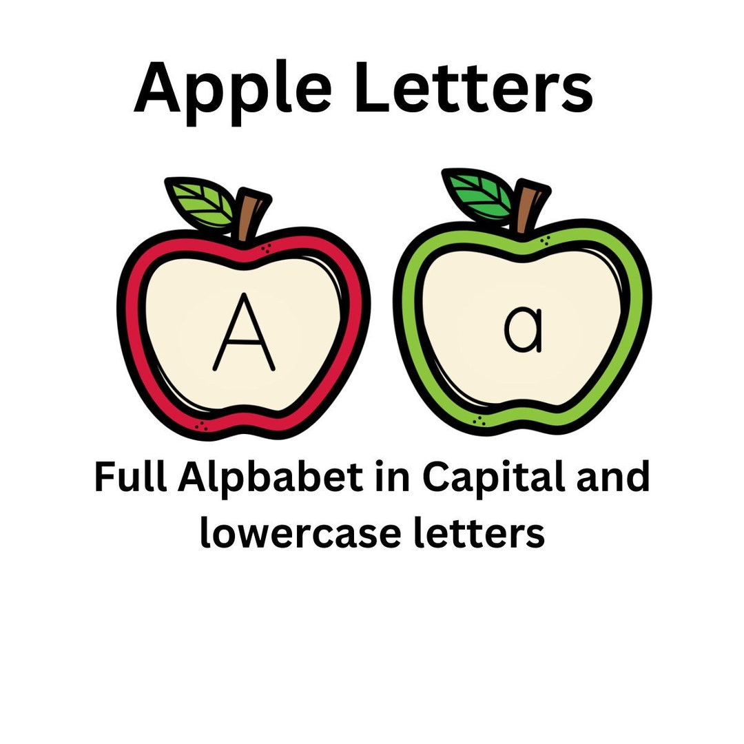 Apple Letter Cards Digital Download Cards Only - Etsy