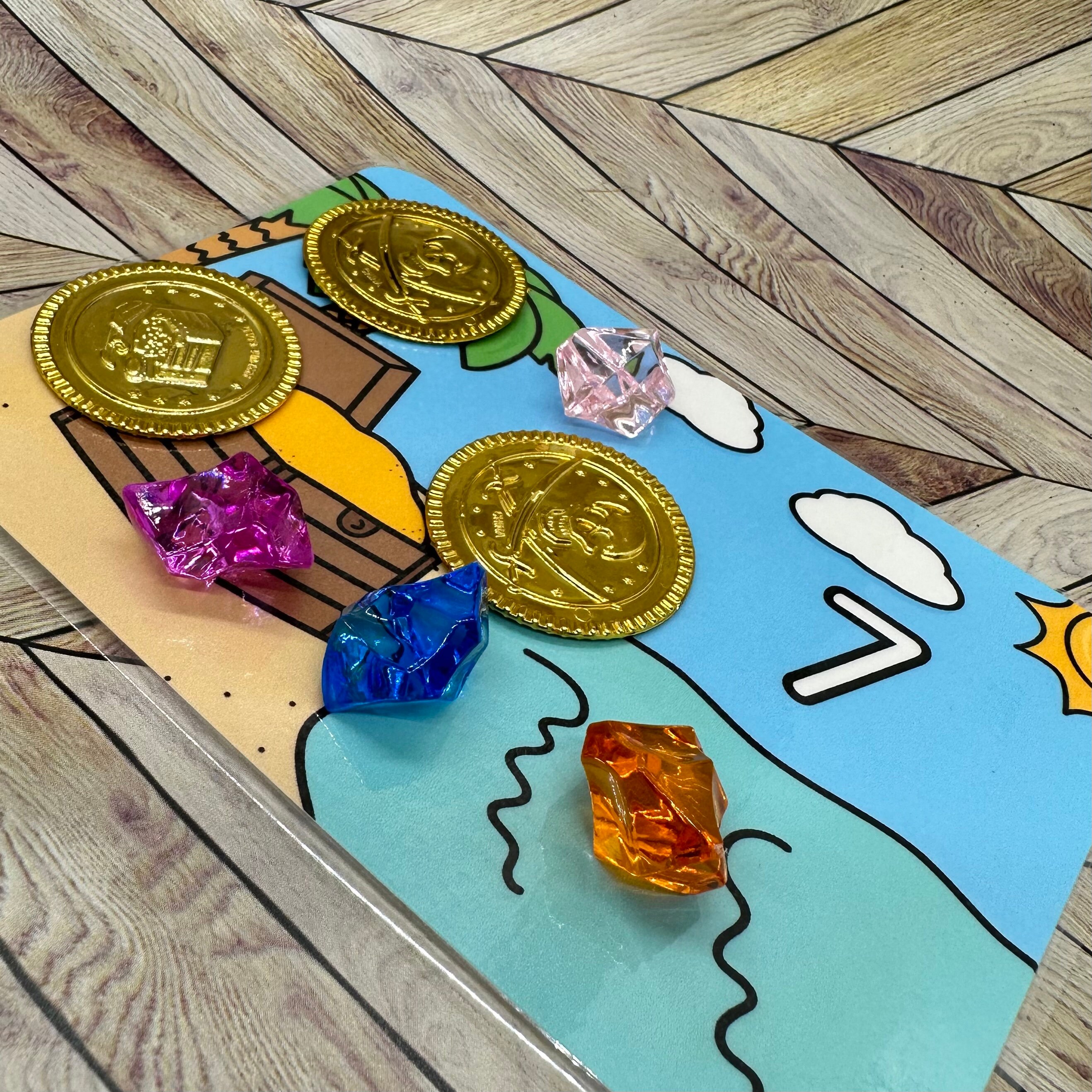 Pirate Treasure Counting Count 1-10 Ready to Use Busy Bag - Etsy