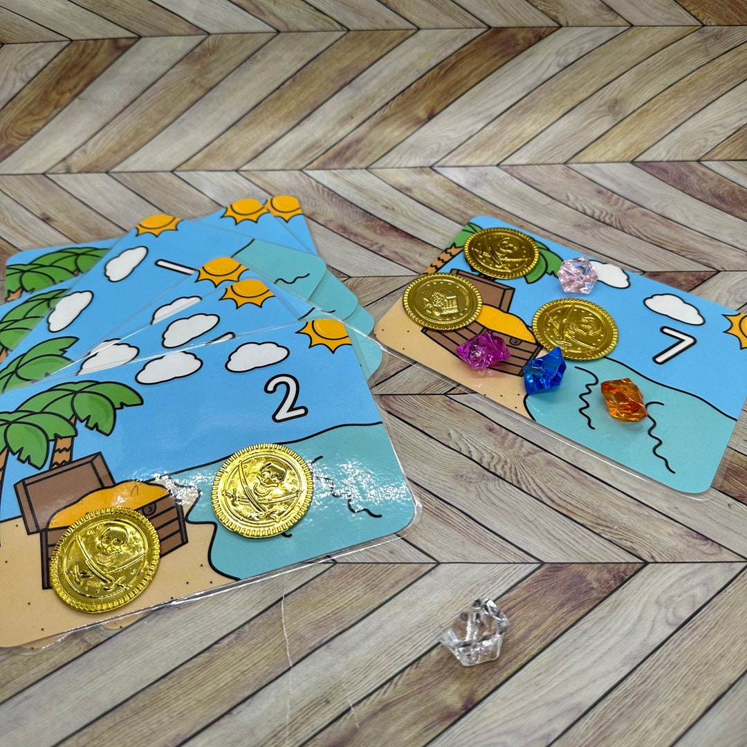 Pirate Treasure Counting | Count 1-10 | Ready to Use Busy Bag | Centers ...