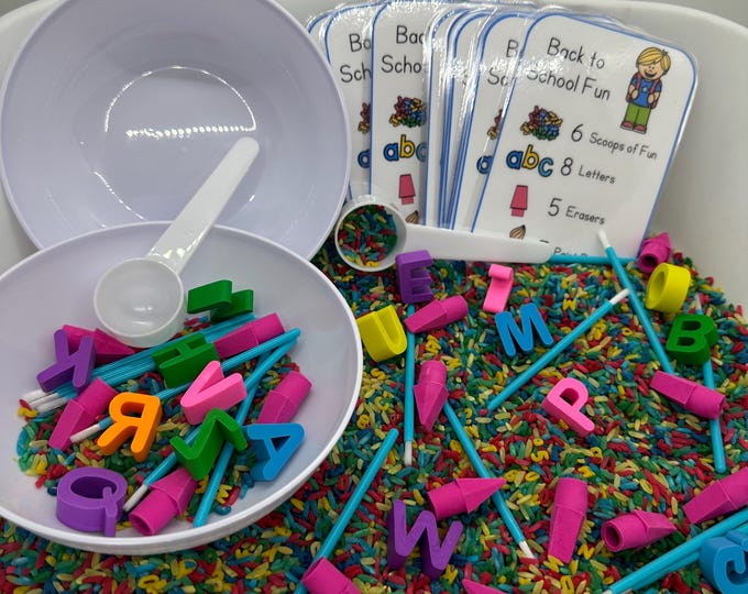 School Days ABC Sensory Bin, School Sensory Bin, Classroom Activites ...