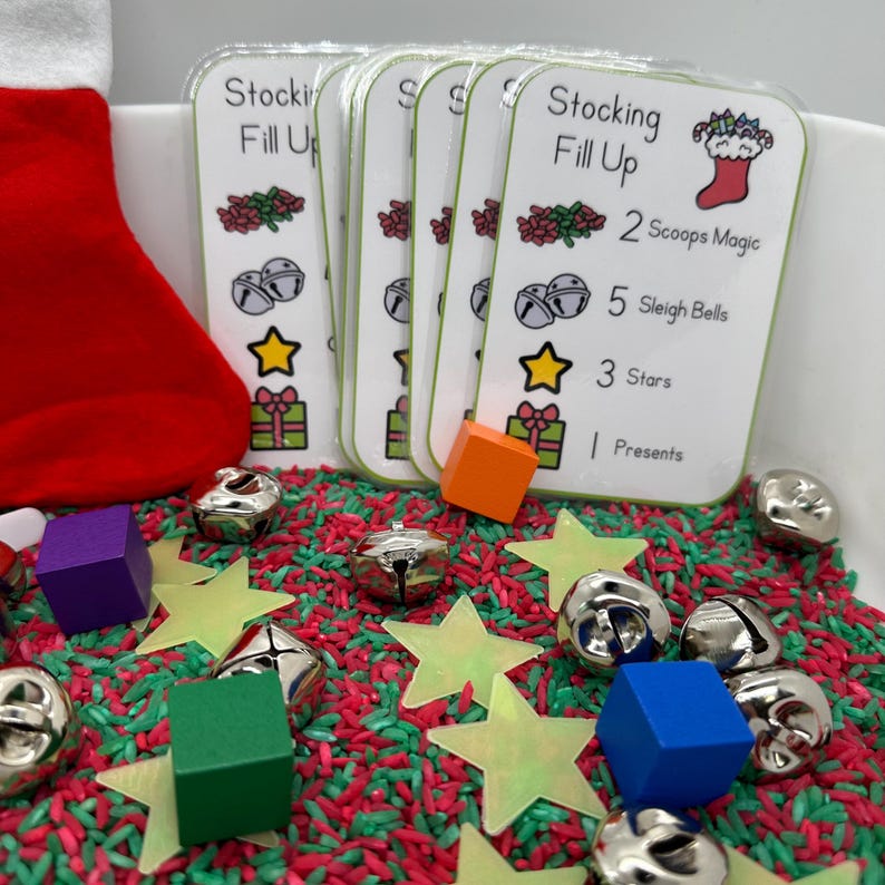 Christmas Stocking Sensory Bin | Sensory Bin | Preschool Winter Game ...