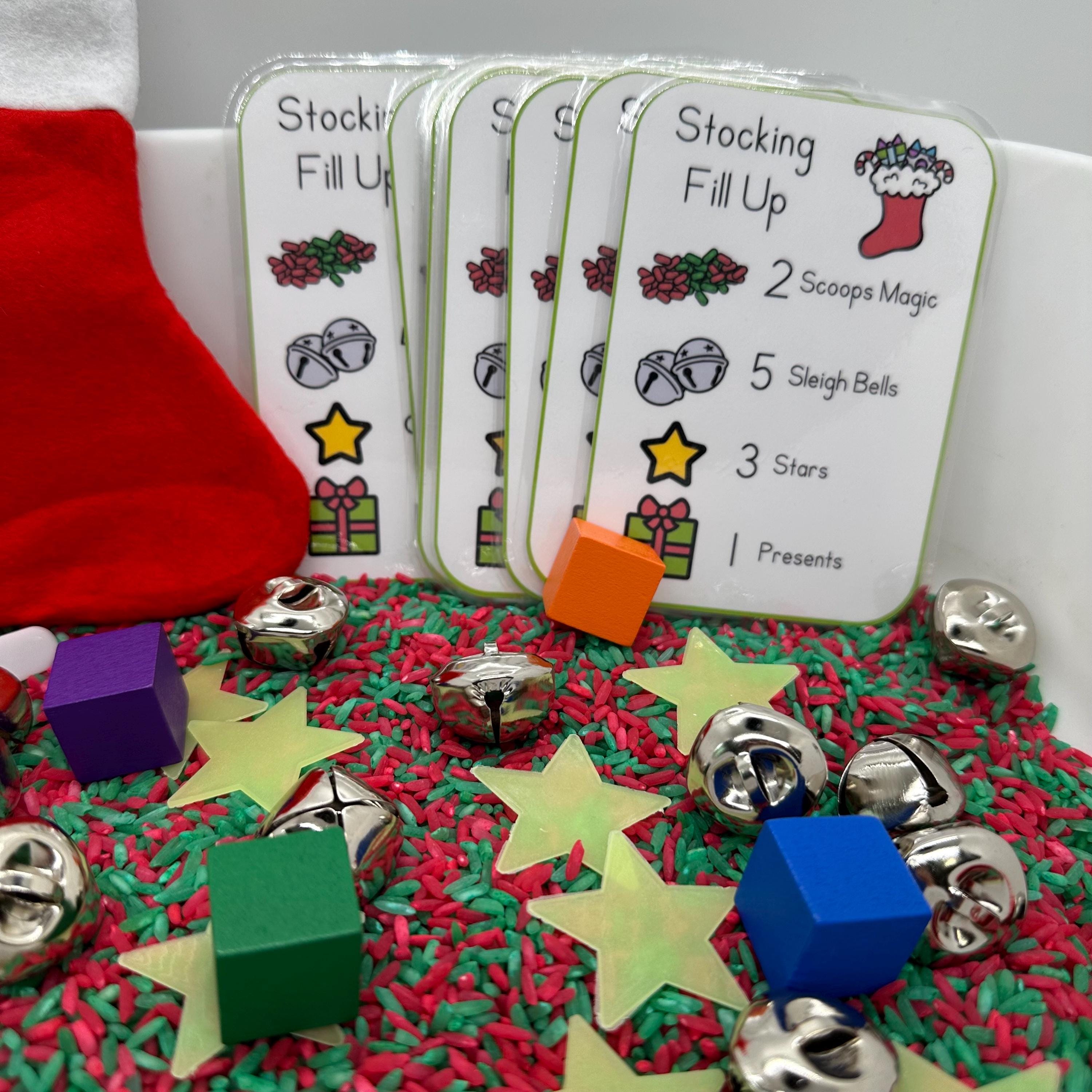 Christmas Stocking Sensory Bin | Sensory Bin | Preschool Winter Game ...