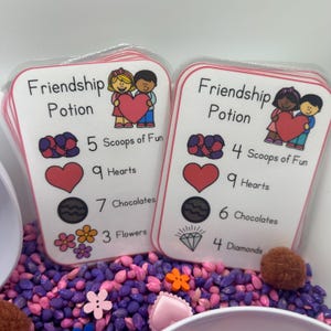 Friendship Potion Sensory Bin | Sensory Bin | Preschool Valentine Game ...