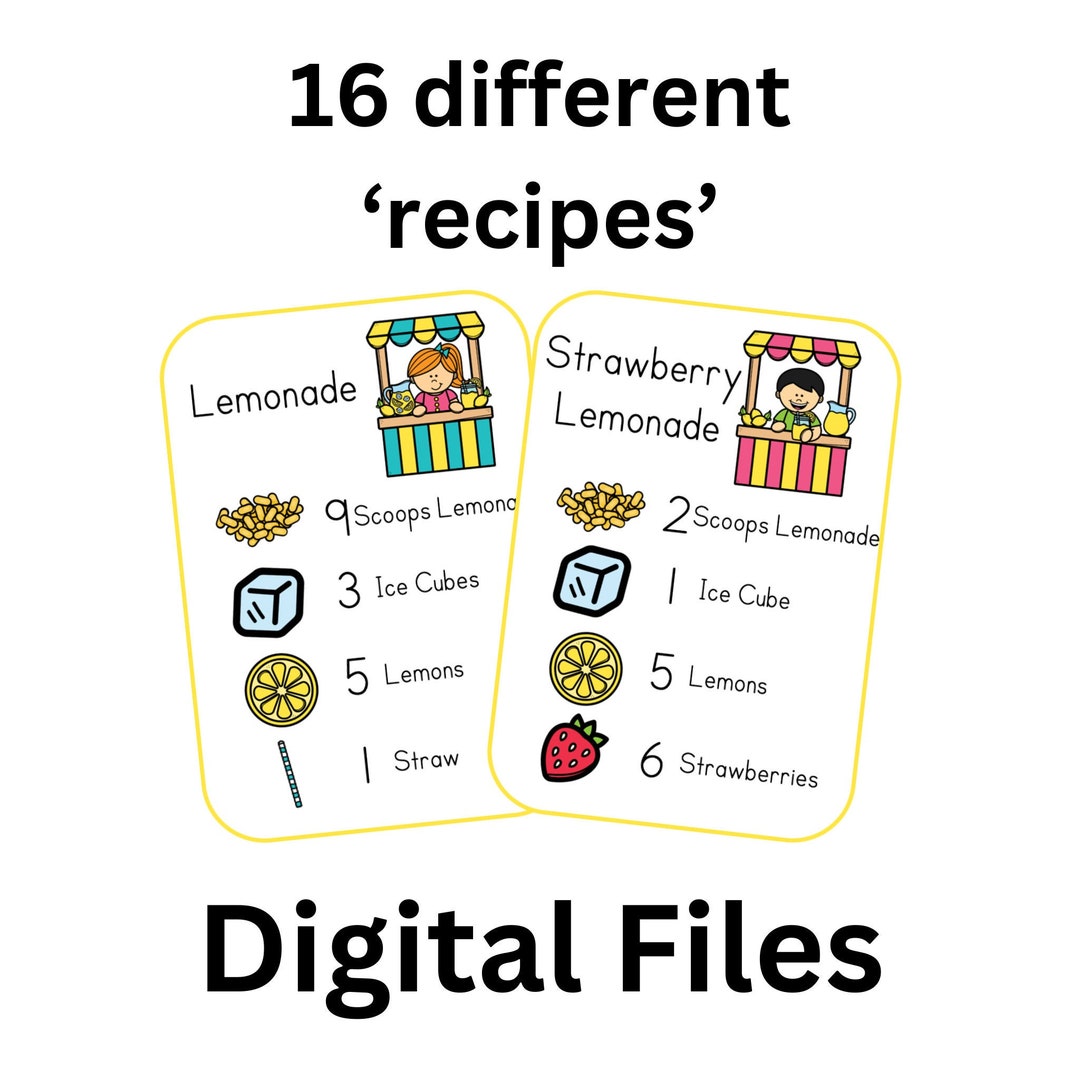 Lemonade Sensory Bin Digital Download Cards Only - Etsy
