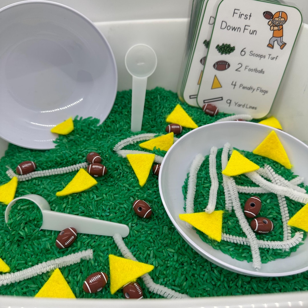 Football Touchdown | Sport Sensory Bin | Sensory Bin | Preschool ...