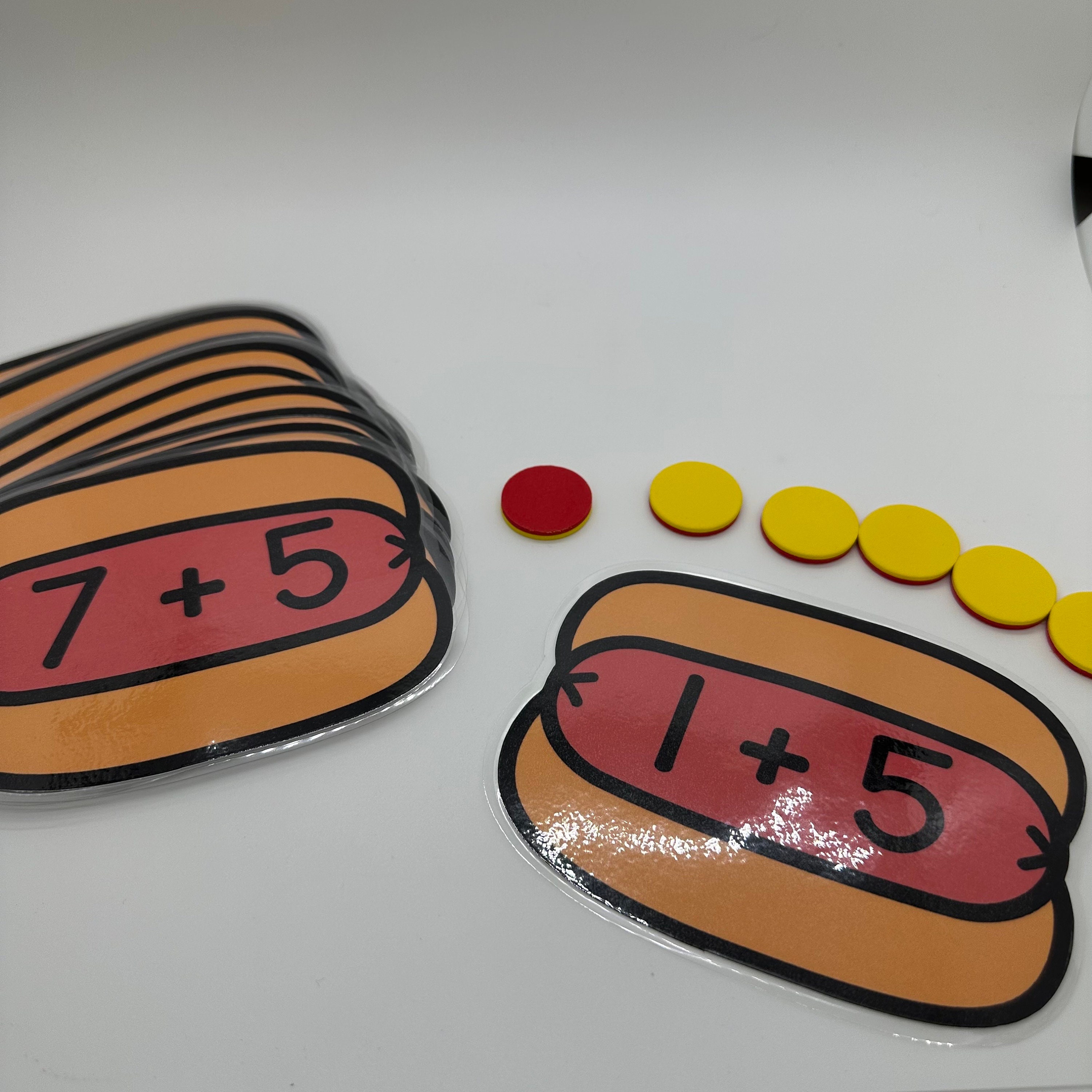 Hot Dog Addition Preschool Centers Counting Game Ready to Go Busy Bag ...