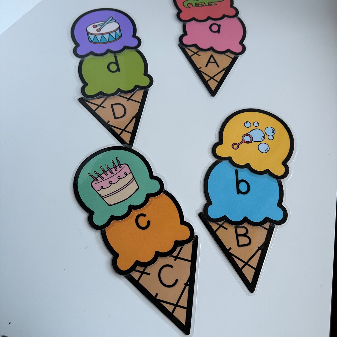 Ice Cream Letter Matching | Preschool Summer Learning - Etsy