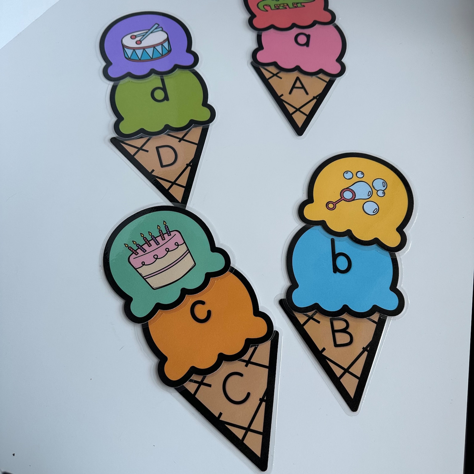 Ice Cream Letter Matching Preschool Summer Learning - Etsy