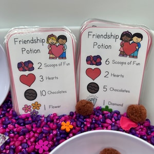 Friendship Potion Sensory Bin Sensory Bin Preschool Valentine Game ...