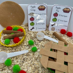 Make an Apple Pie | Sensory Bin | Preschool Apple Unit Study Game ...