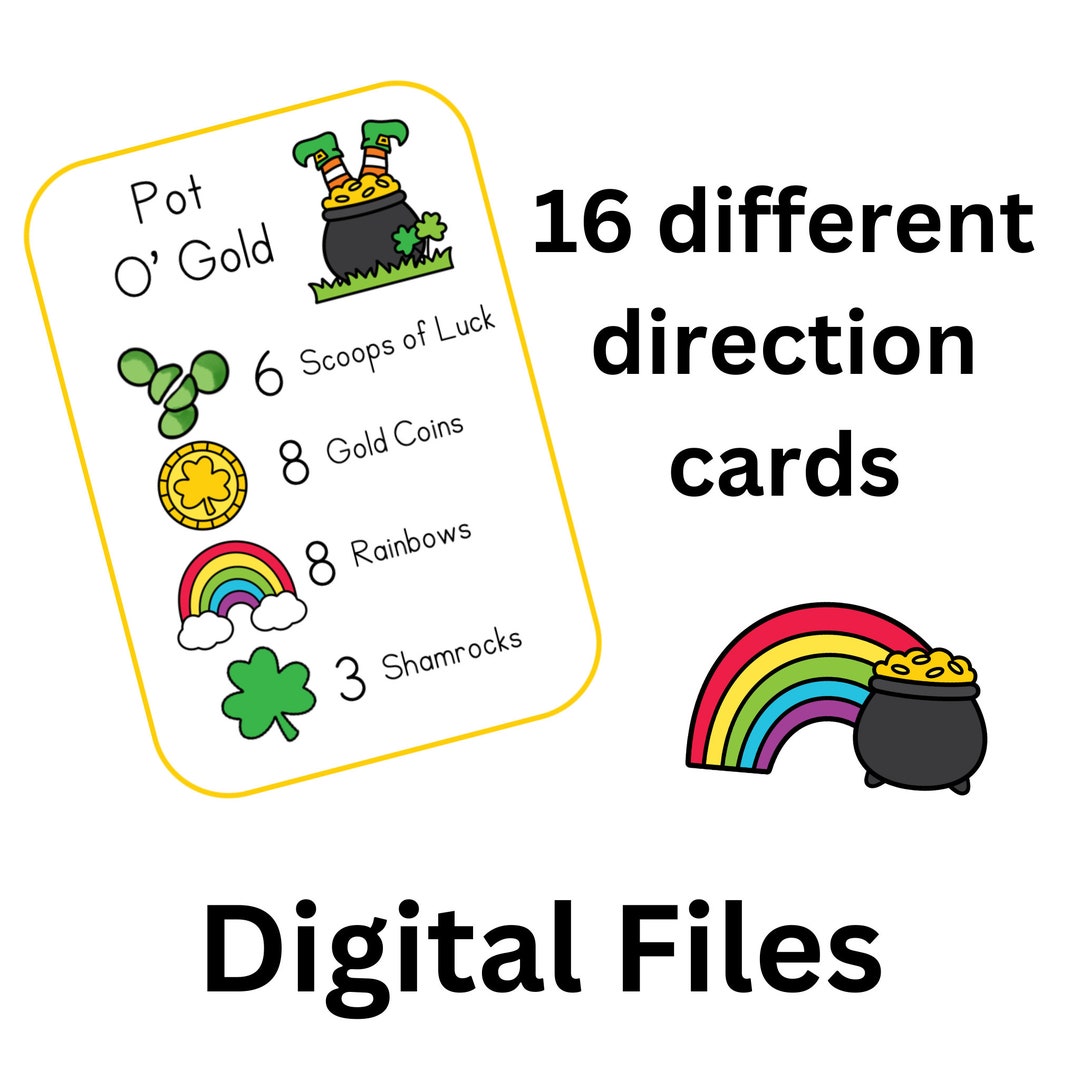 Pot O' Gold St. Patrick’s Day Sensory Bin Digital Download Cards Only ...