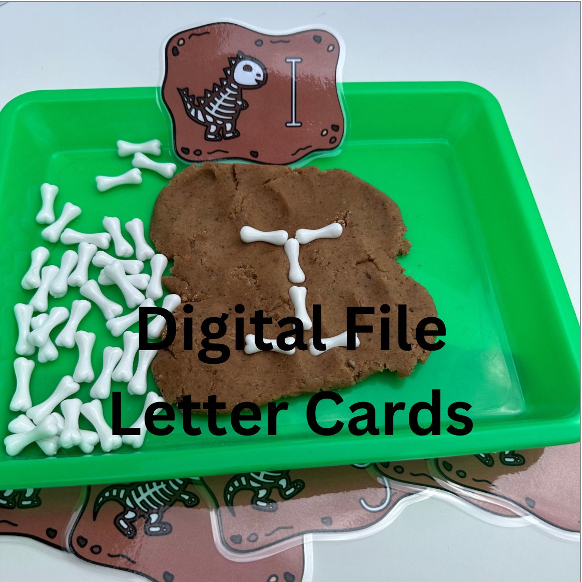 Dino Bone Letter Builder Digital Download Cards Only - Etsy