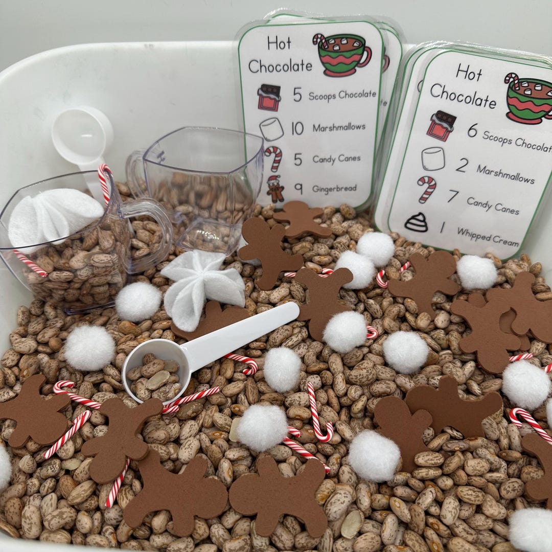 Hot Chocolate Sensory Bin | Sensory Bin | Preschool Winter Game ...