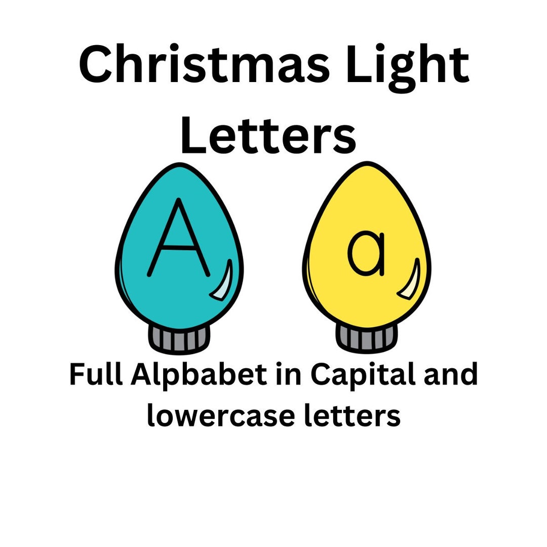 Christmas Light Letters Digital Download Cards Only - Etsy