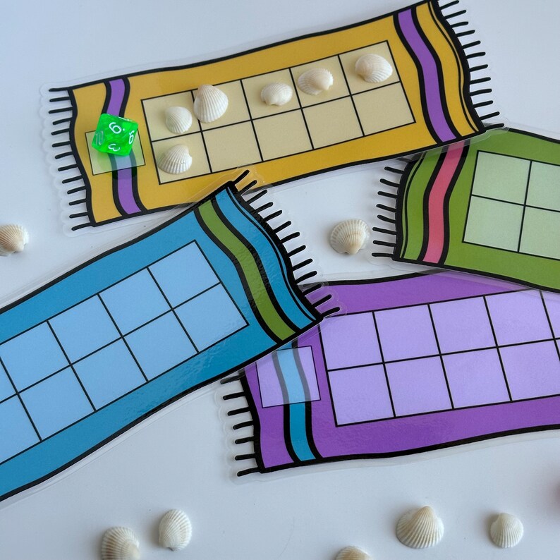 Beach Roll and Count Preschool Counting Count to 10 - Etsy