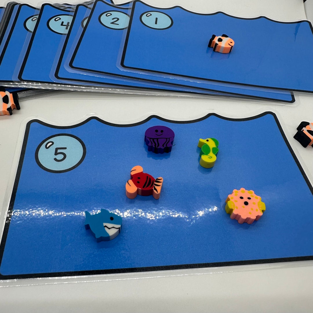 Sea Creature Counting | Preschool Centers Counting Game | Ready to Go ...