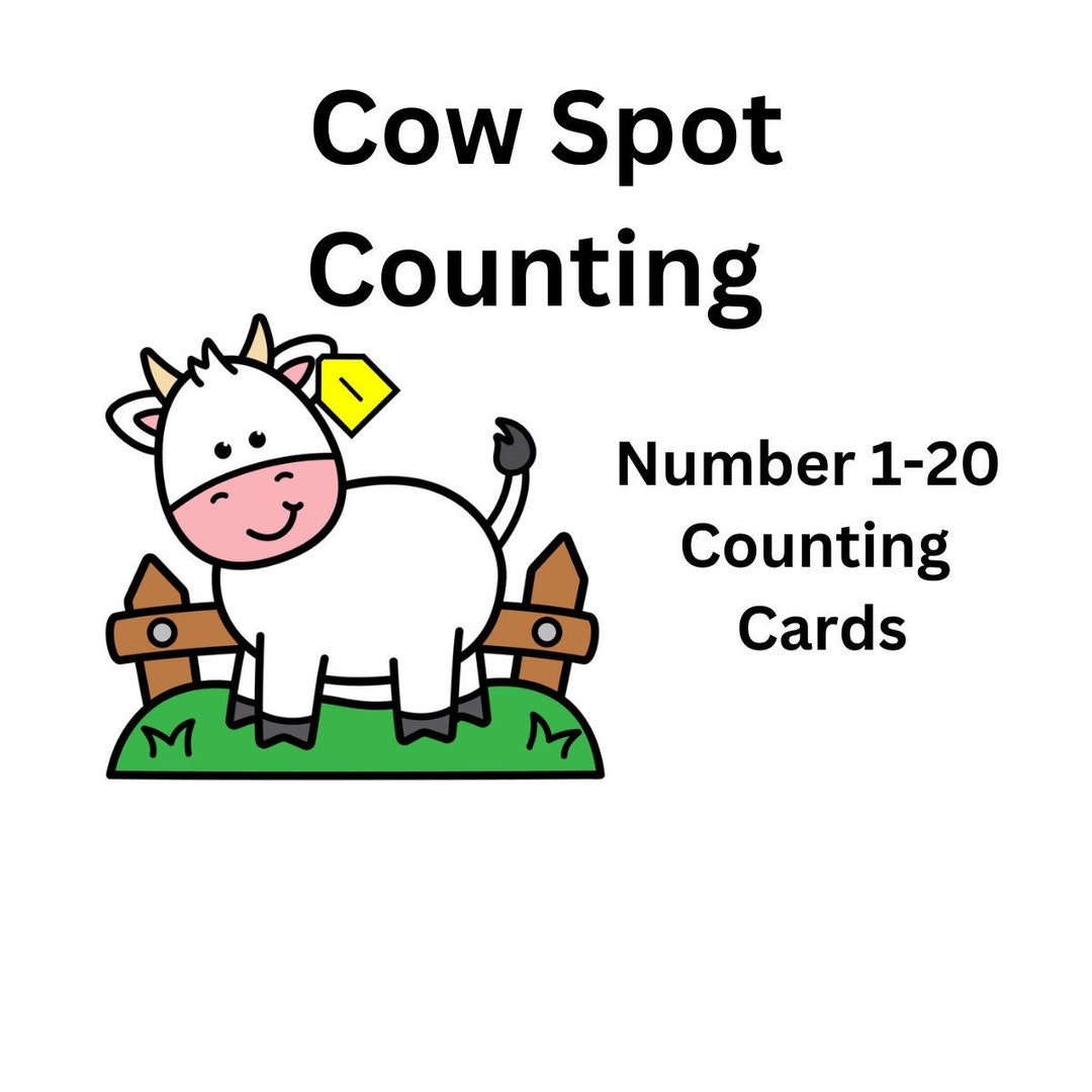 Cow Spot Counting Cards Digital Download Cards Only - Etsy